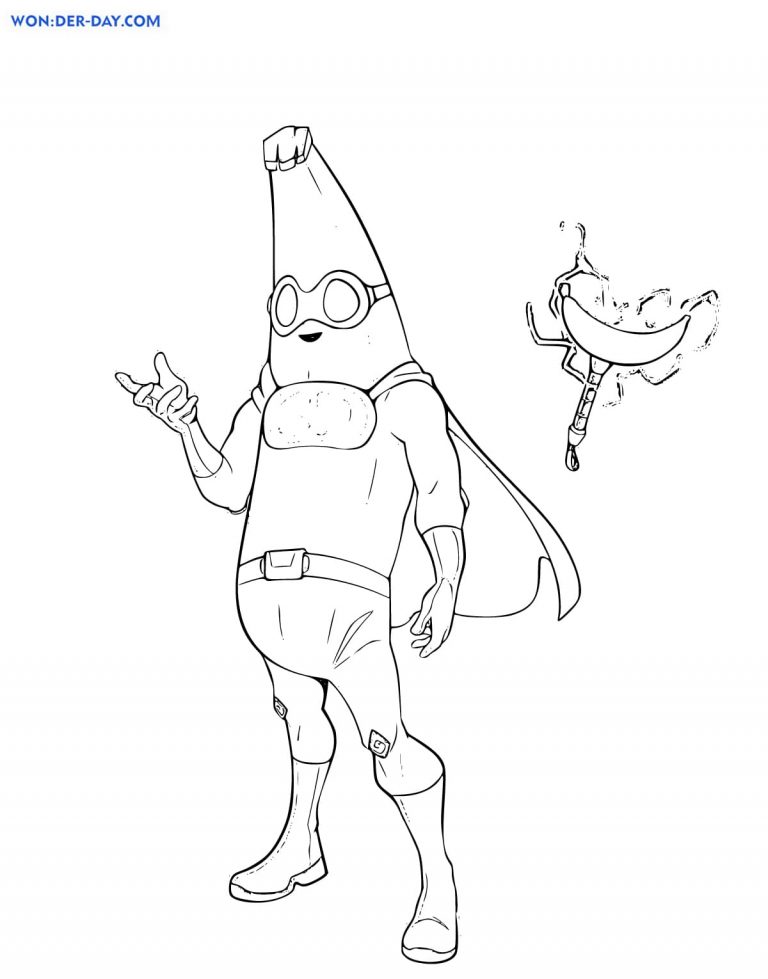 Peely Coloring Pages | WONDER DAY