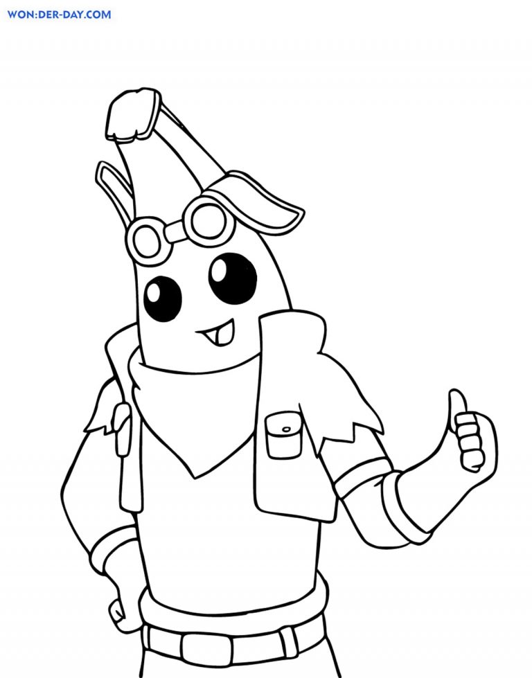 Peely Coloring Pages | WONDER DAY