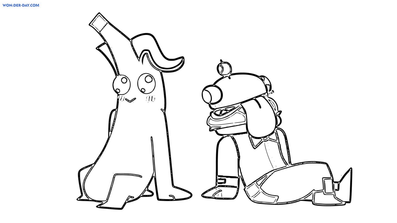 Peely Coloring Pages | WONDER DAY