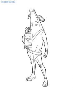 Peely Coloring Pages | WONDER DAY