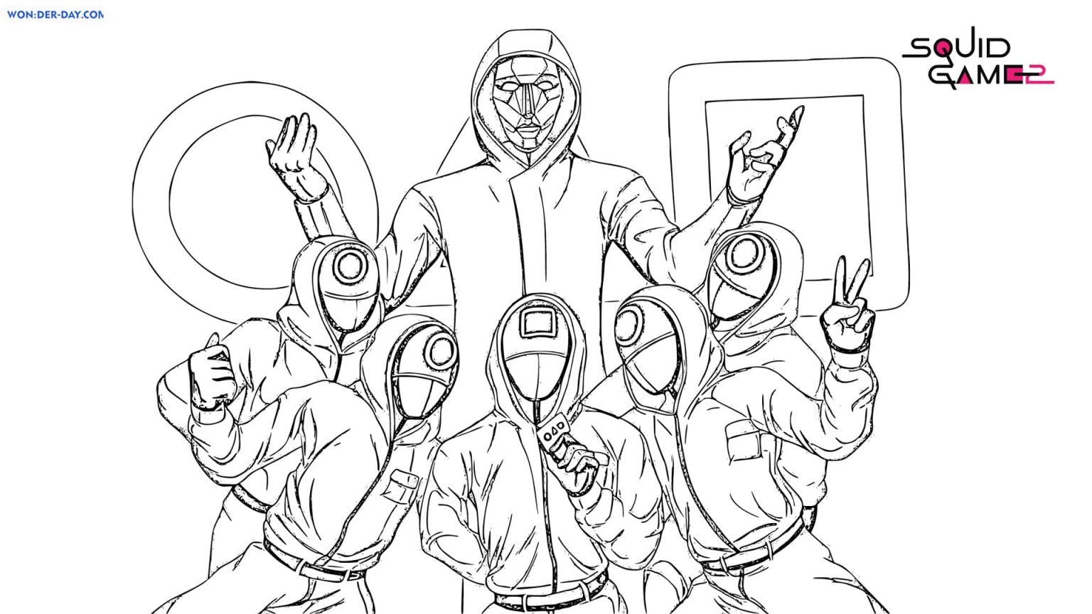Disegni di Squid Game 2 da colorare | Wonder-Day
