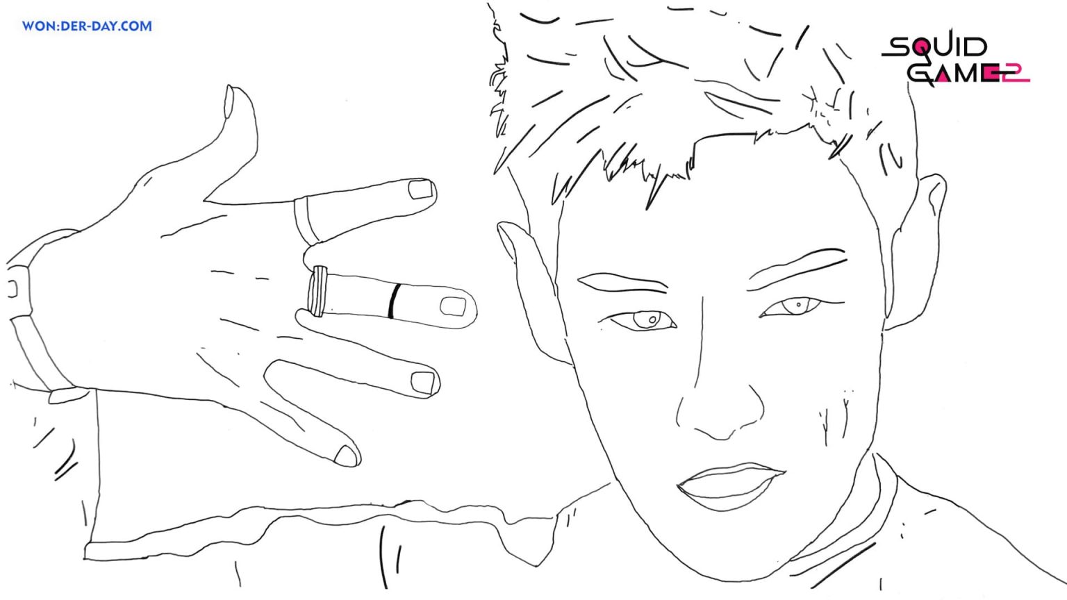 Dibujos El juego del Calamar 2 para colorear | Wonder-Day