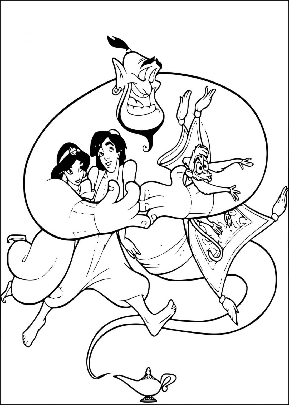Aladdin Coloring Pages | Download and print for free