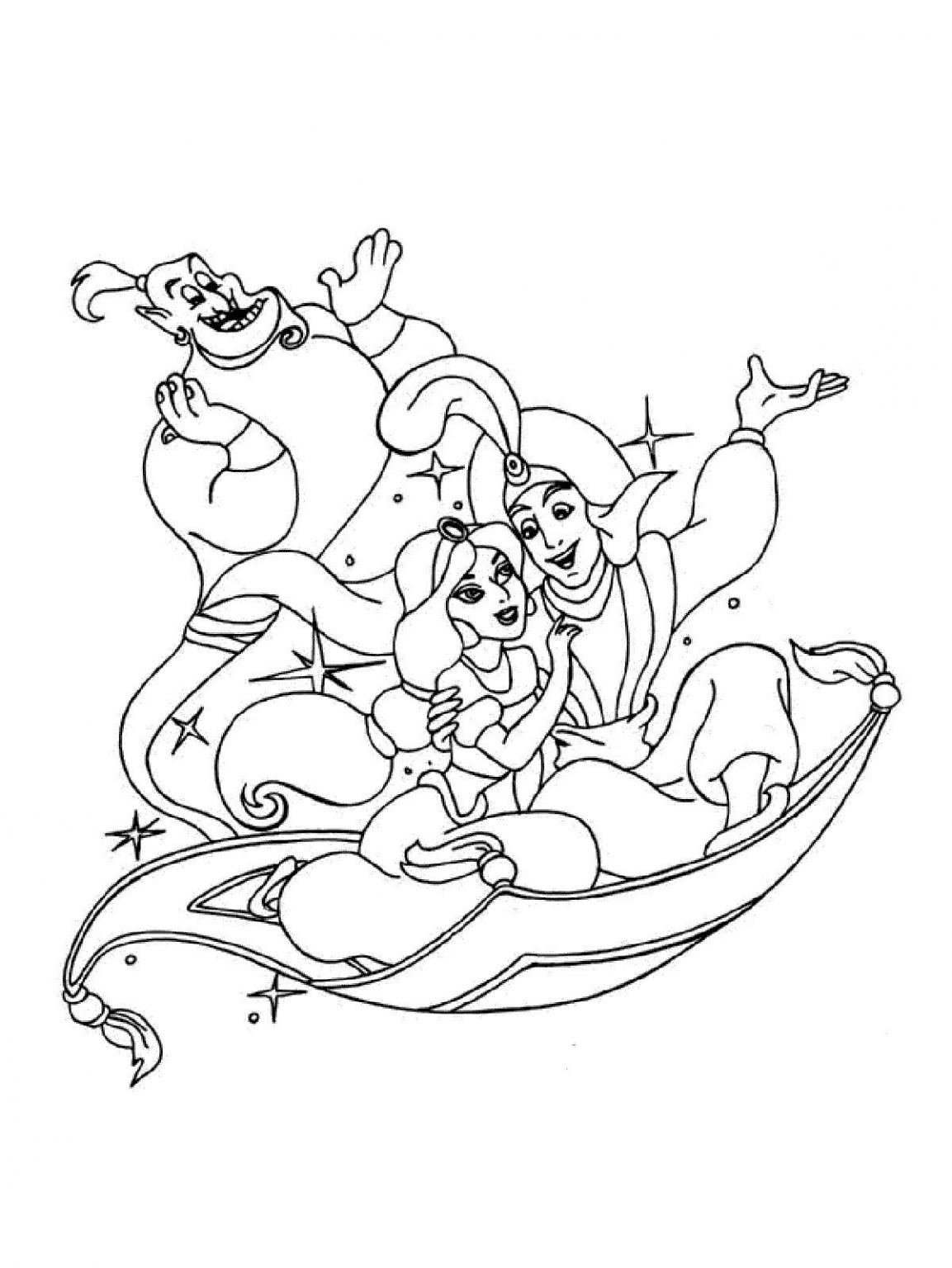 Disegni di Aladdin da colorare | Scarica e stampa gratuitamente