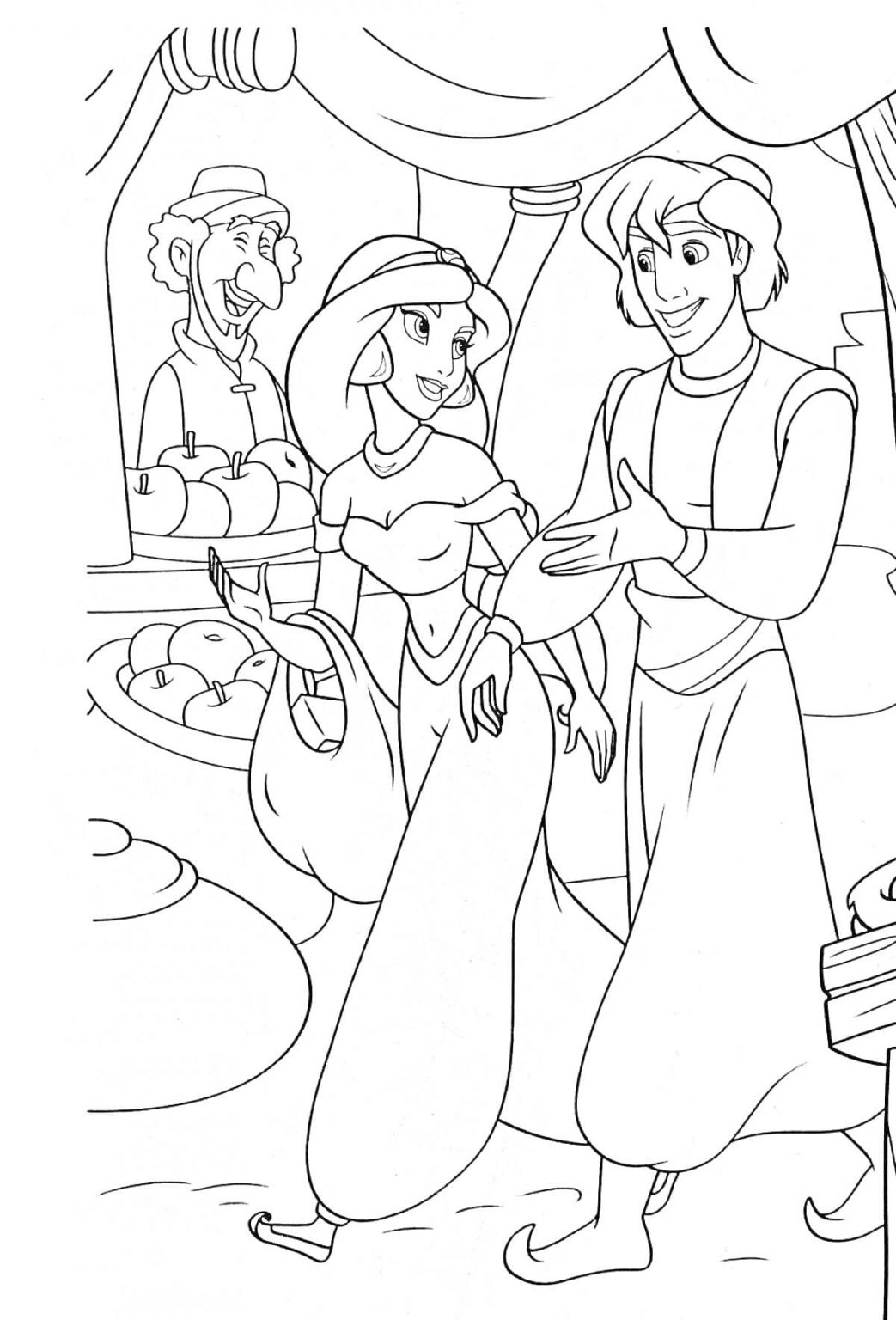Aladdin Coloring Pages | Download and print for free