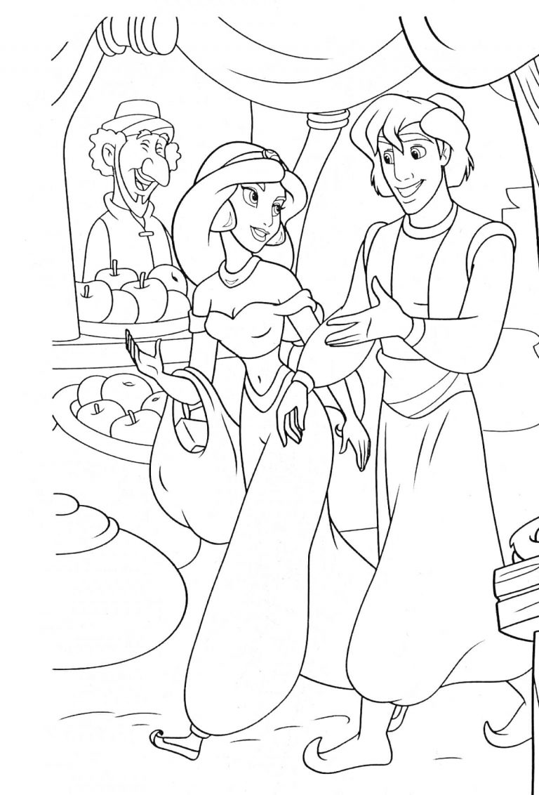 Disegni di Aladdin da colorare | Scarica e stampa gratuitamente