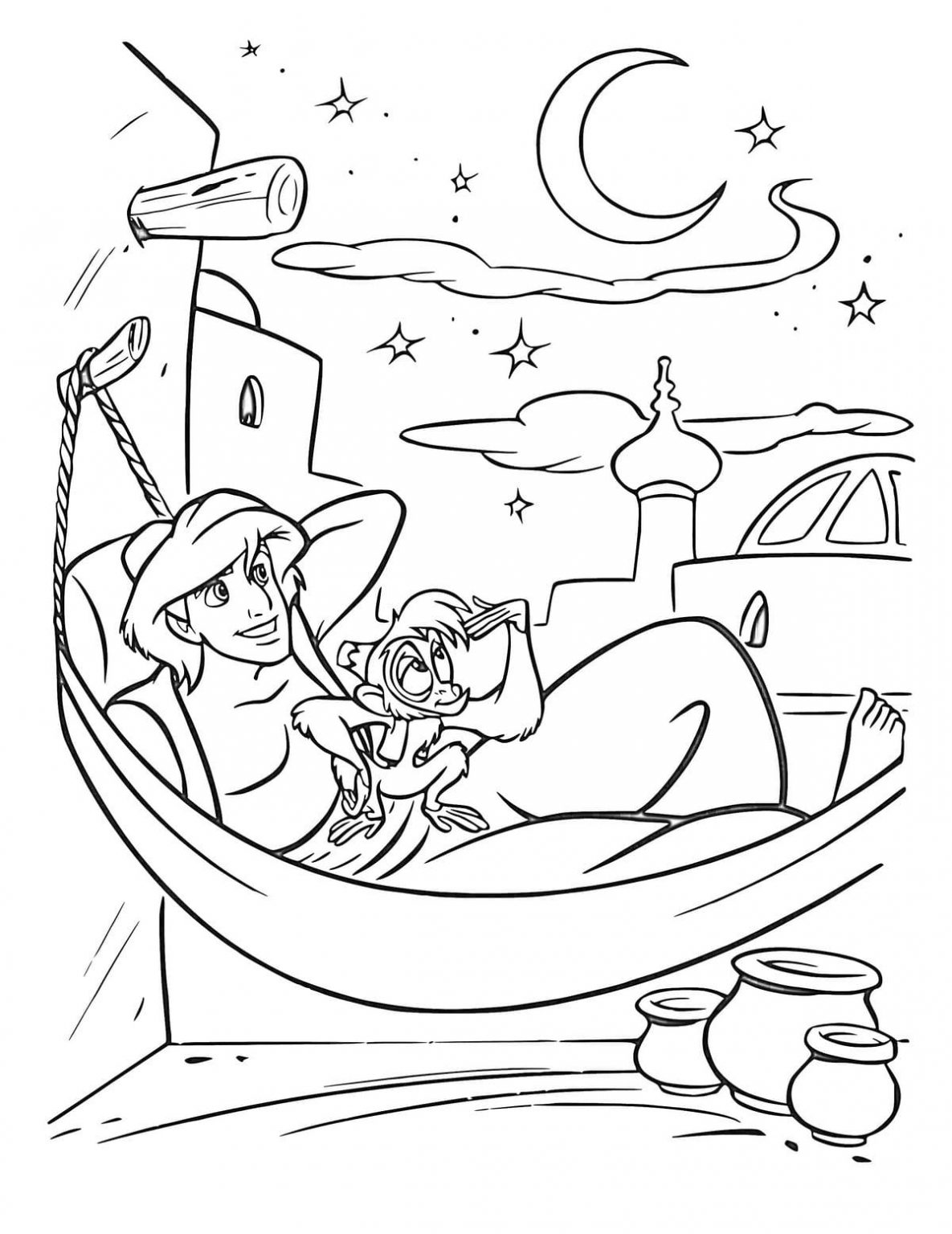 Aladdin Coloring Pages | Download and print for free