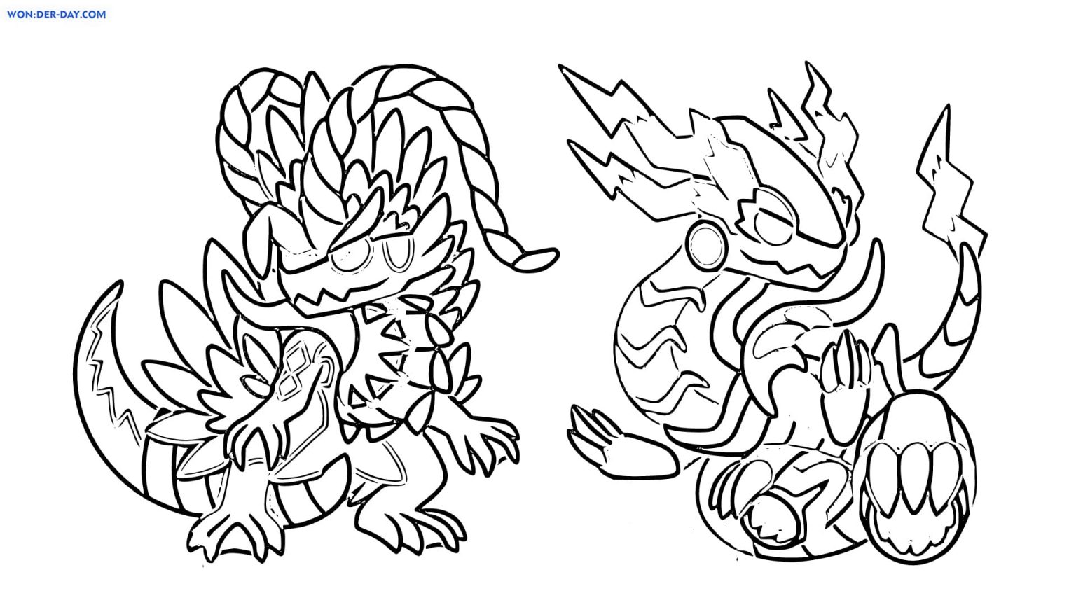 Miraidon Pokemon Coloring Pages | WONDER DAY