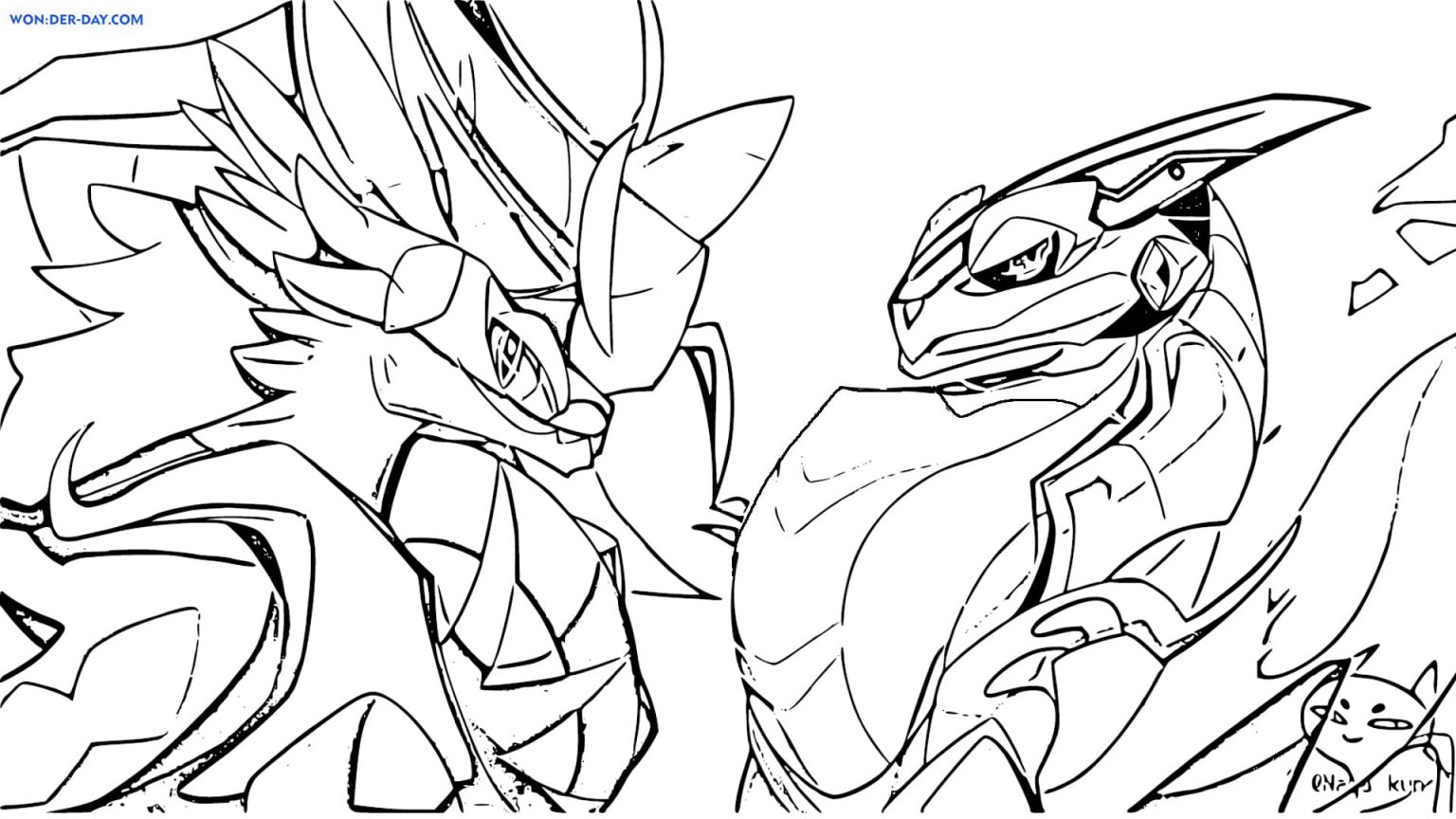 Miraidon Pokemon Coloring Pages | WONDER DAY