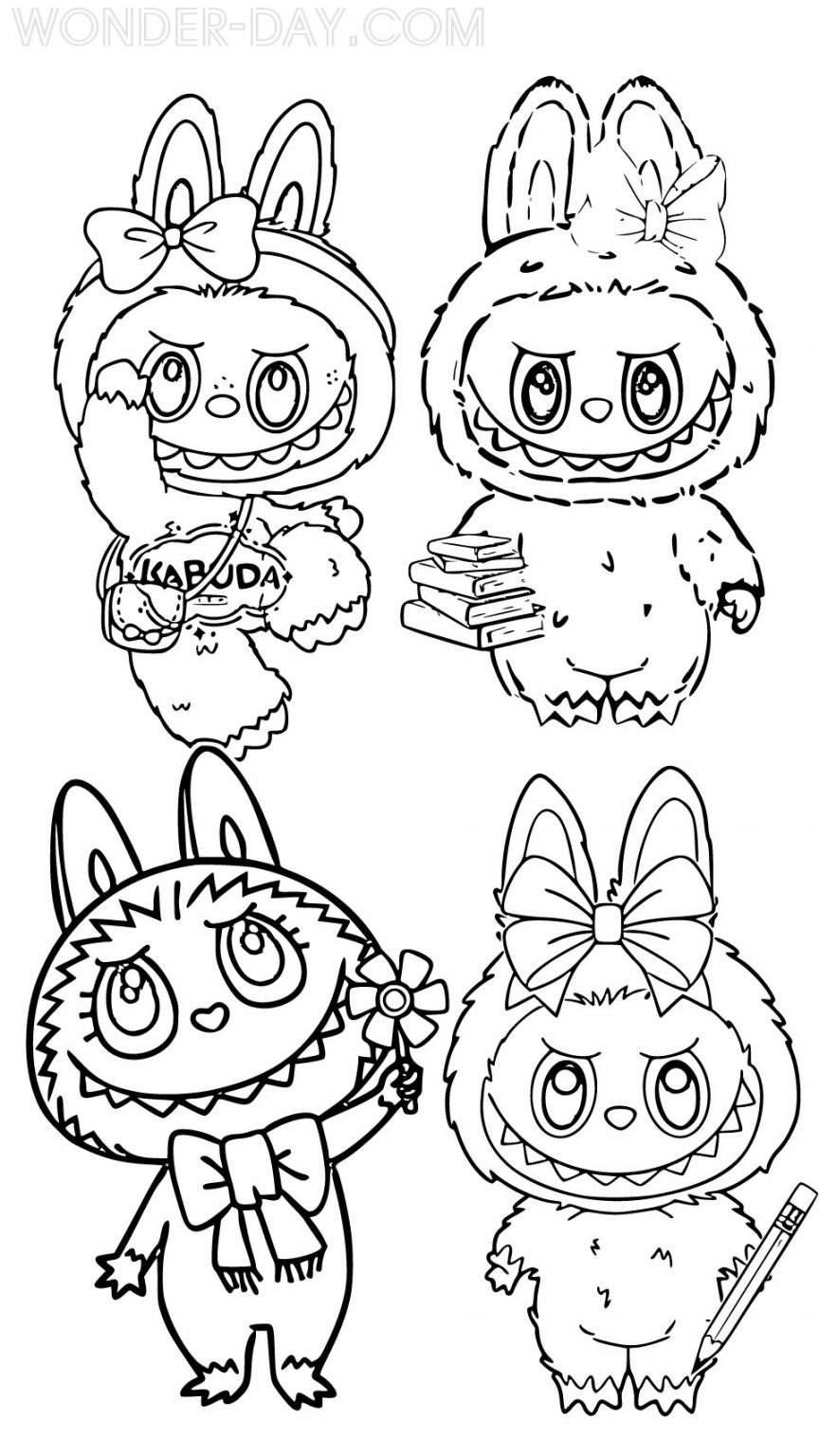 Labubu Coloring Pages | WONDER DAY