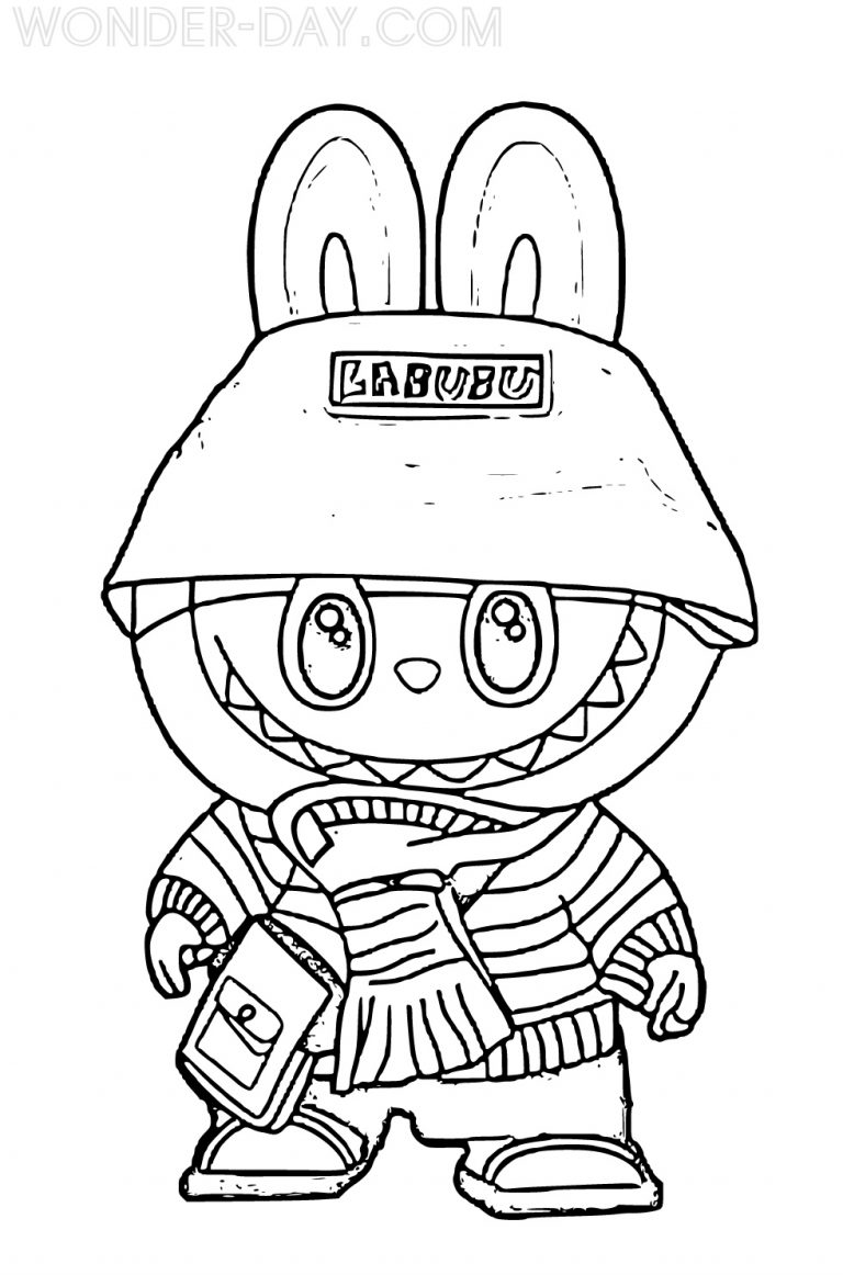Labubu Coloring Pages | WONDER DAY