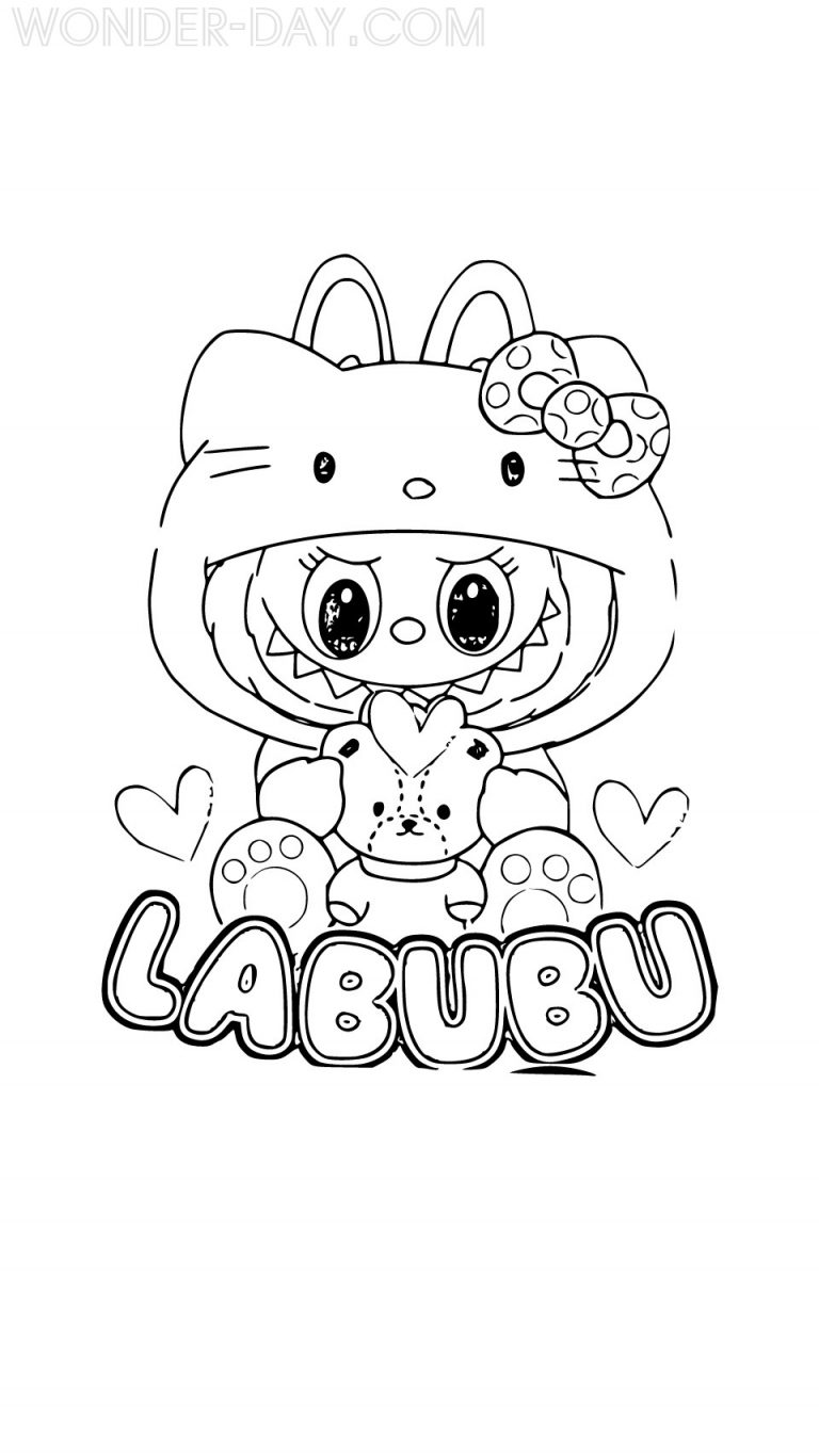 Dibujos de Labubu para colorear | WONDER DAY