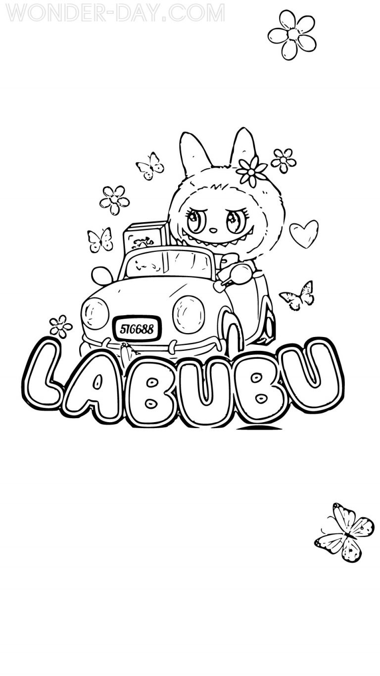 Labubu Coloring Pages | WONDER DAY