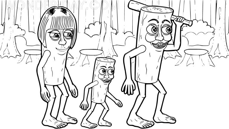 Tung Tung Tung Sahur Coloring Pages | WONDER DAY