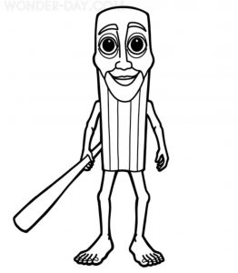 Tung Tung Tung Sahur Coloring Pages | WONDER DAY