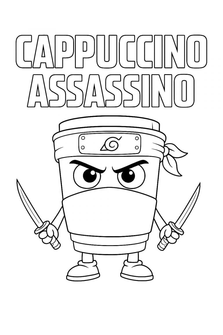 Cappuccino Assassino Coloring Pages | WONDER DAY