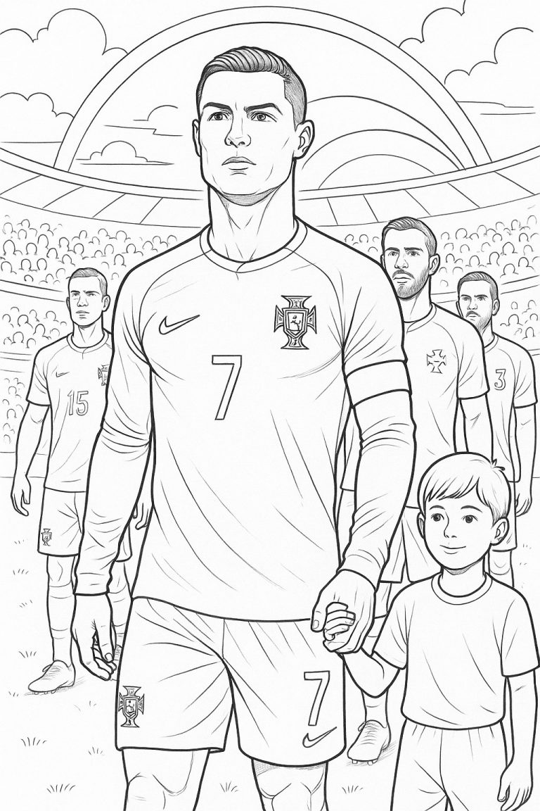 Cristiano Ronaldo Coloring Pages | WONDER DAY — Coloring pages for ...